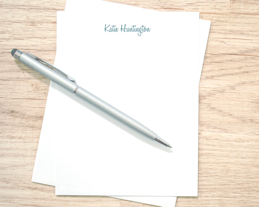 Stationary Gift Set / Personalized Stationery Notecard Set With Script ...