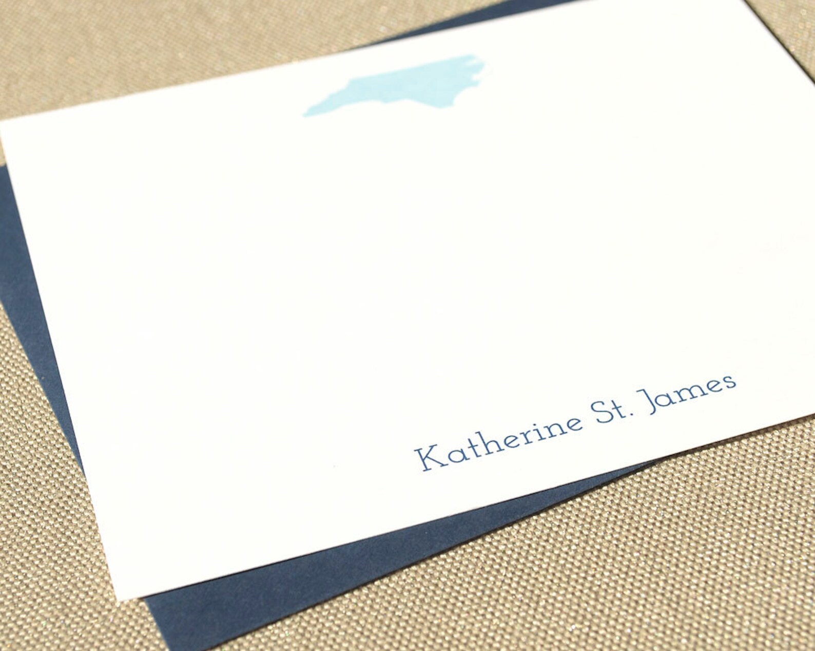 Custom State Map Stationery / Personalized Stationary Note | Etsy