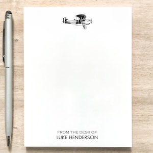 Personalized Airplane Notepad: Custom Aviation Stationery - Etsy