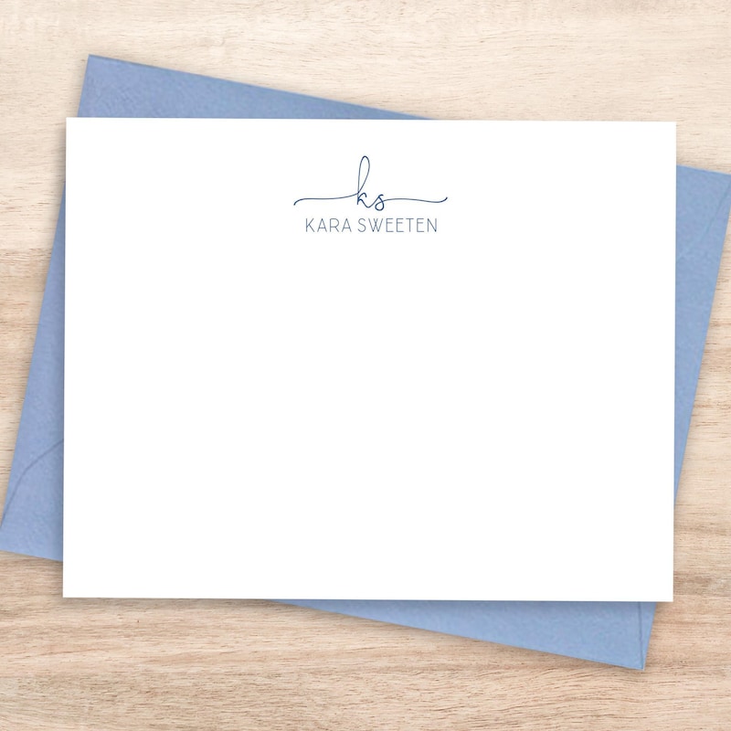 Embossed Name Notecards - Etsy
