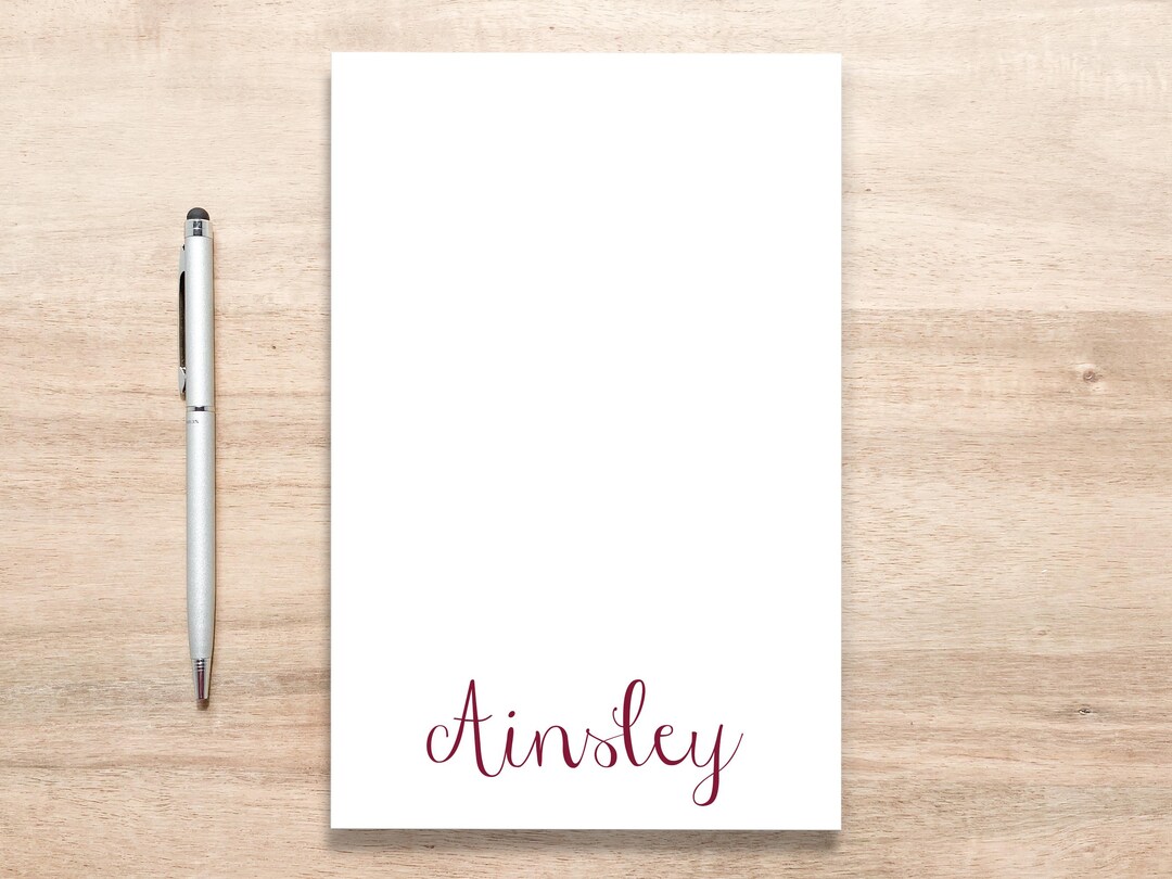 Personalized Large Notepad / Custom Notepad With Name / Custom Notepad ...