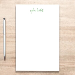 Personalized Large Notepad / Custom Notepad With Cursive Name / Custom Notepad / A9 Notepad for ...