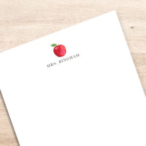 Personalized Notepad With Apple Design / Teacher Appreciation Gift ...