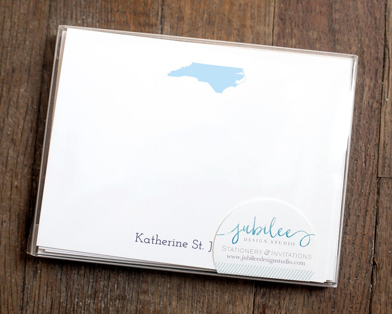 Custom State Map Stationery / Personalized Stationary Note - Etsy