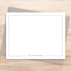 Custom Stationery Note Cards With Border / Personalized Stationary With ...