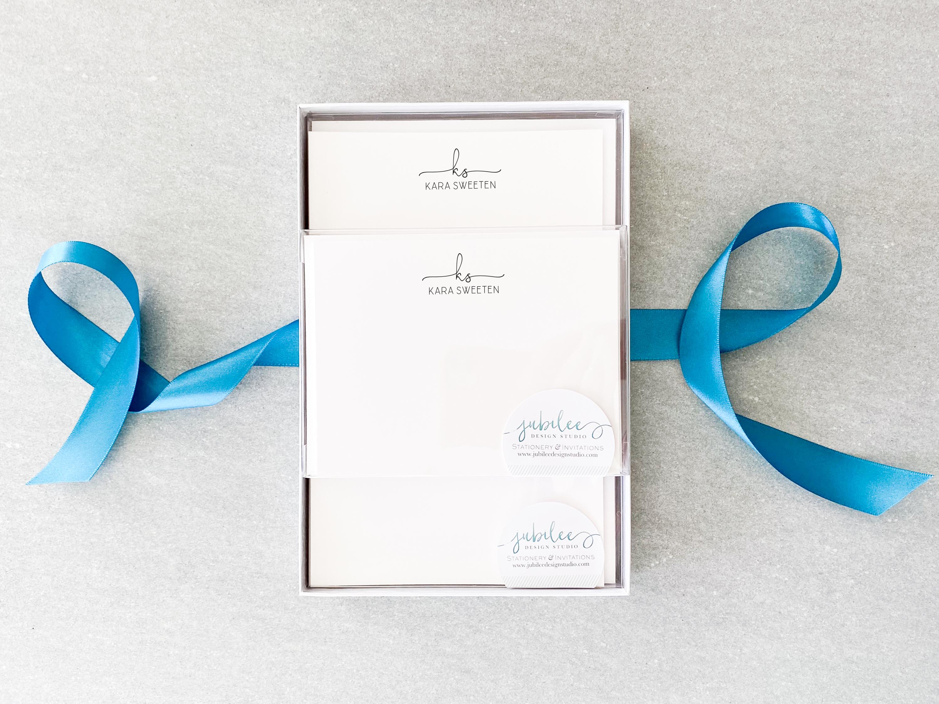 Personalized Stationery Set: Custom Name & Initials, Gift Box With ...