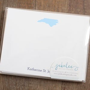 Custom State Map Stationery / Personalized Stationary Note Card Set ...