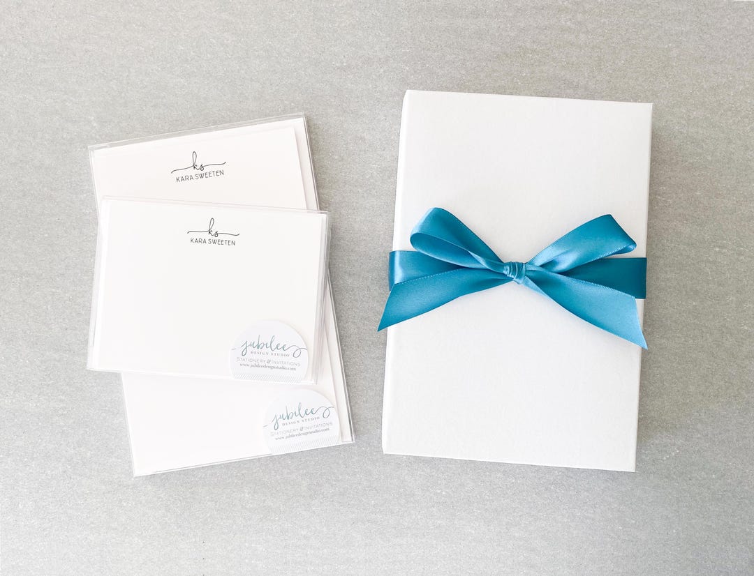Personalized Stationery Set: Custom Name & Initials, Gift Box With ...
