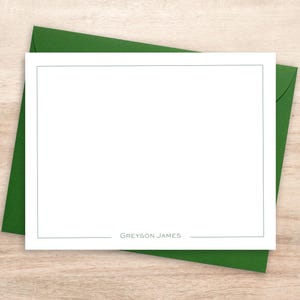 Custom Stationery Note Cards With Border / Personalized Stationary With ...