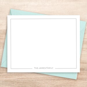 Custom Stationery Note Cards With Border / Personalized Stationary With ...