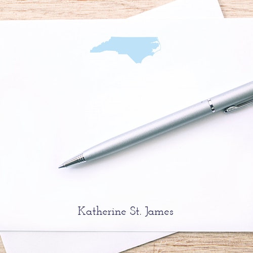 Custom State Map Stationery / Personalized Stationary Note - Etsy