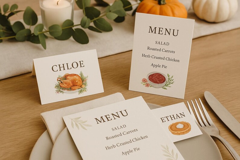 Thanksgiving Dinner PNG Bundle | 20 Watercolor Food Clipart | Fall ...
