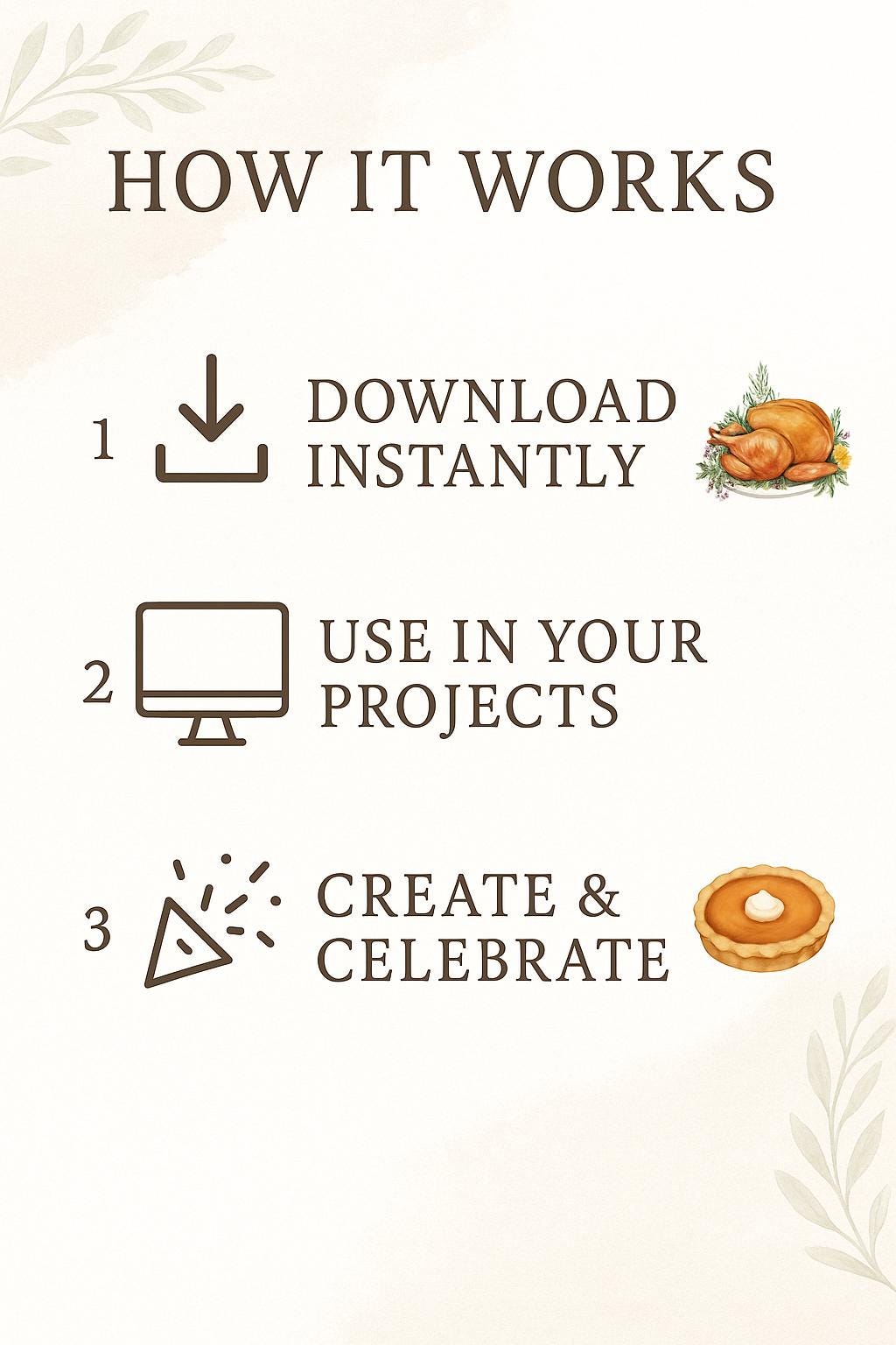 Thanksgiving Dinner PNG Bundle | 20 Watercolor Food Clipart | Fall ...