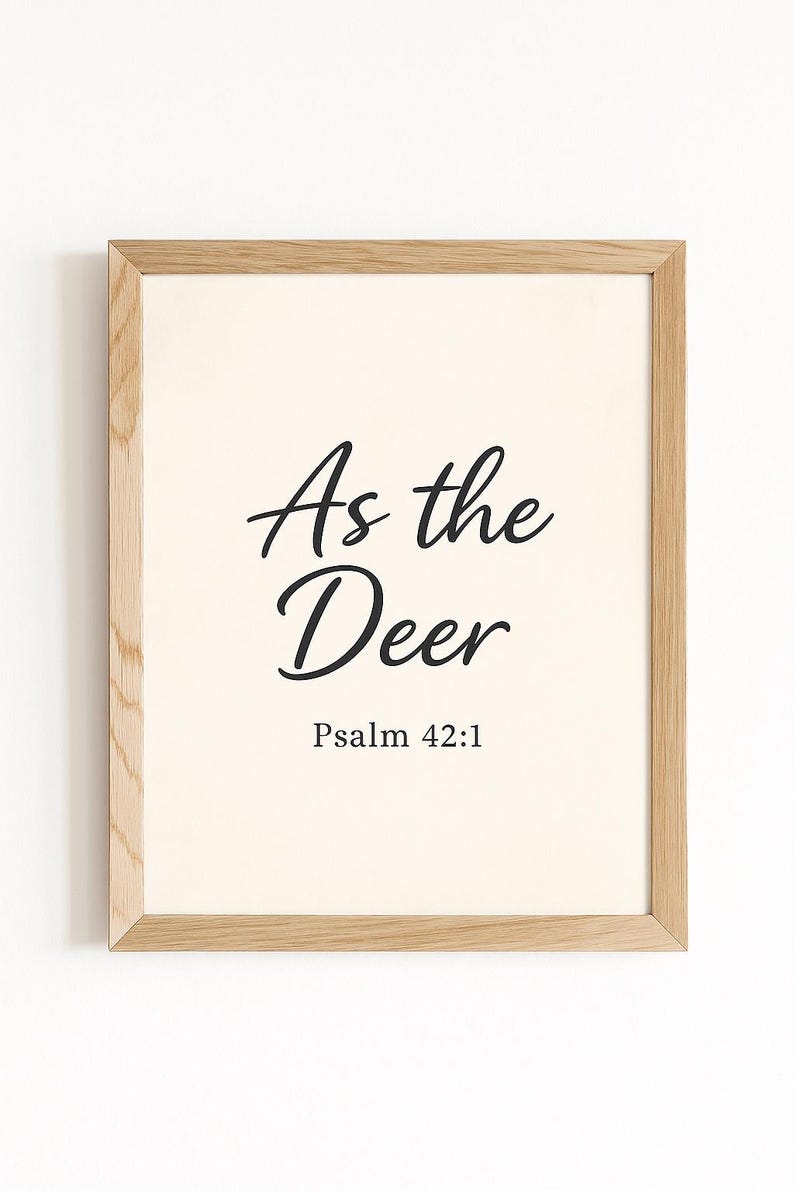 As the Deer Wall Art Set of 2 | Psalm 42:1 Printable Christian Decor ...