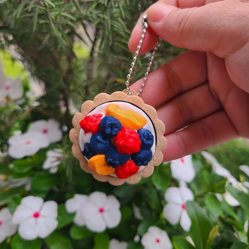 3D Printed Fake Fruit Pie Clicker Keychain: Bag Charm, Backpack ...