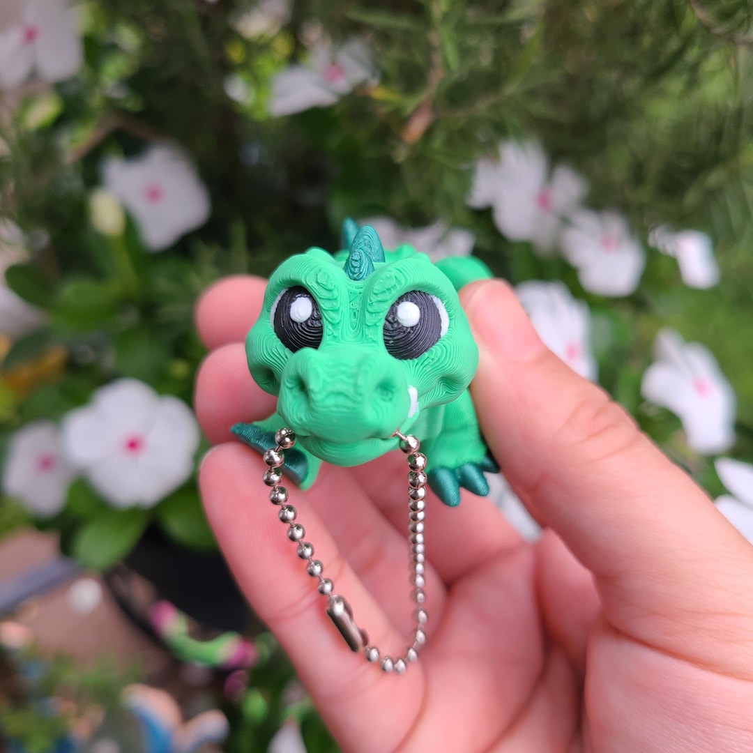 3D Printed Articulated Crocodile Fidget Toy Keychain: Tick Tock Croc - Etsy