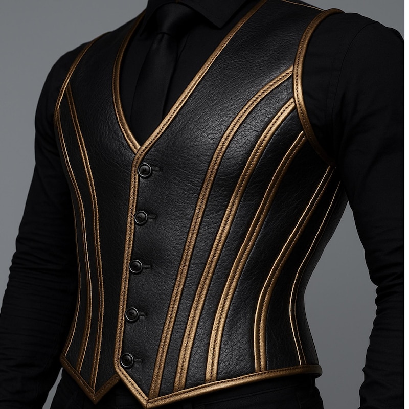 Gold Corset Vest Men - Etsy