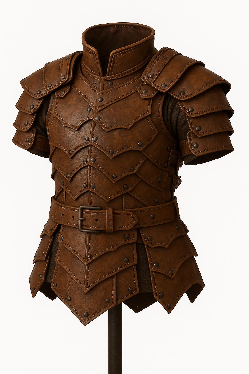 Medieval Gladiator Warrior Leather Armor Chestplate With Pauldrons ...