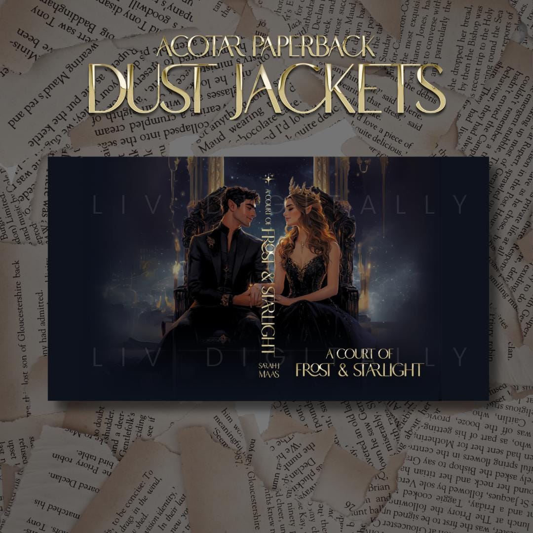 A Court of Frost and Starlight Dust Jacket: ACOTAR Inspired Book Art ...