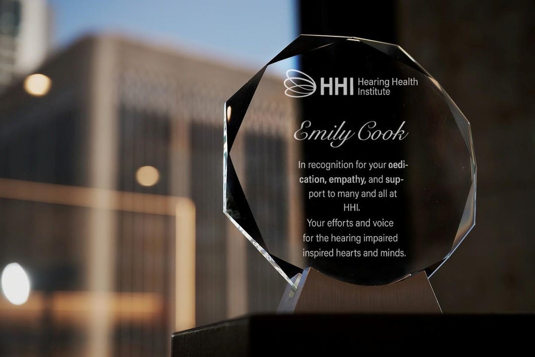Personalized Appreciation Award Trophy, Custom Engraved Crystal Plaque ...