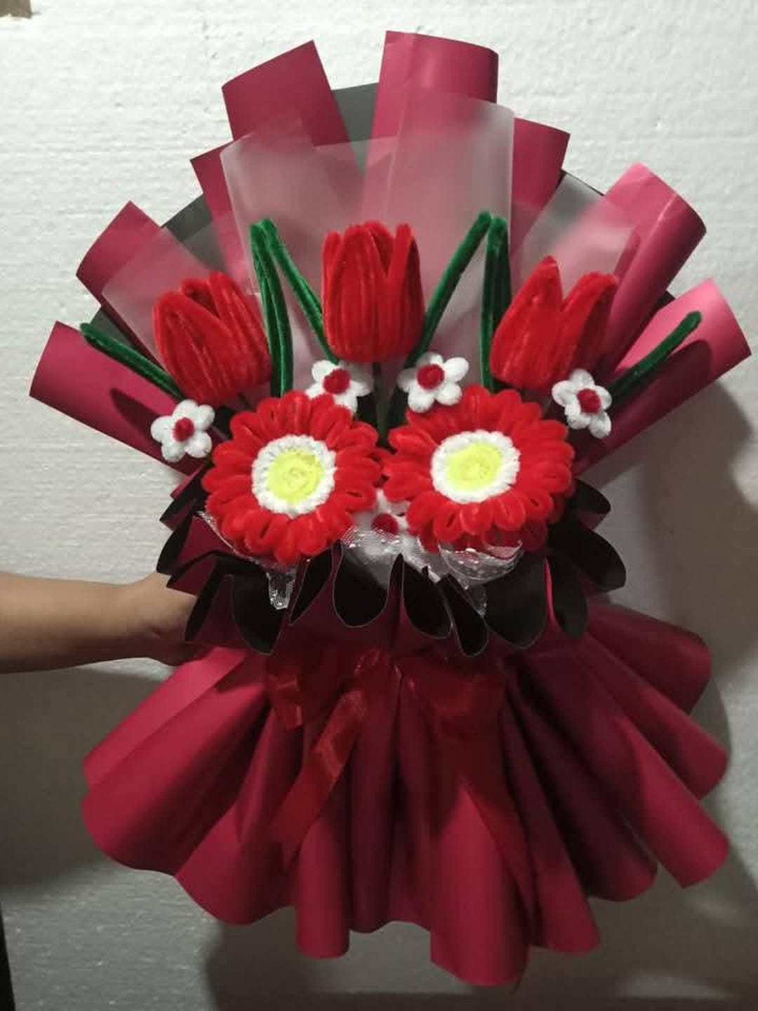 Diy Fuzzy Wire Flower Boquet - Etsy