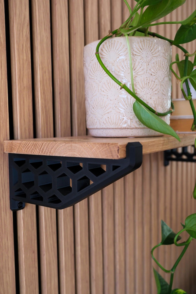 Akupanel Shelf Bracket Kit: 3D Printed Hex Design, DIY Acoustic Wall ...