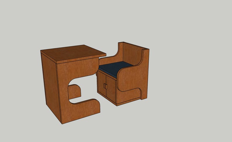 DIY Modular Desk Chair Plan: Space-saving Furniture Blueprint (digital ...