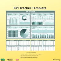 Sales Performance KPI Tracker Template | Track Sales Metrics & Goals ...