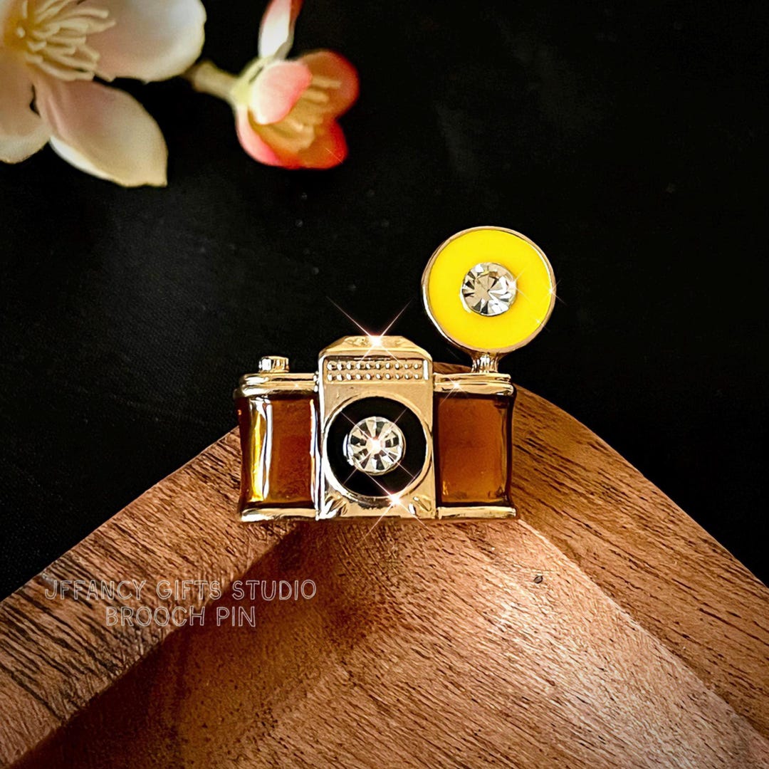 Vintage Style Camera Brooch Pin-retro Flash Camera Pin,art Enamel ...