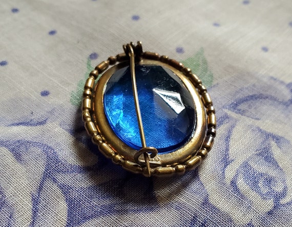 Antique Blue Glass Brooch, Antique Brooch, Victorian … - Gem