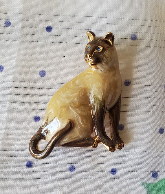 Vintage Cat Pins, Vintage Cat Brooch, Vintage MCM Cat… - Gem