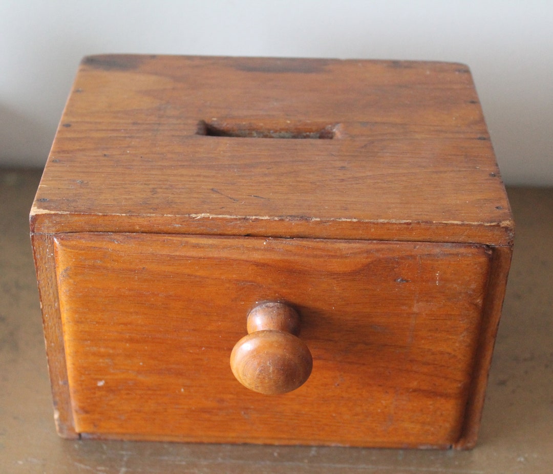 Vintage Wooden Ticket Box, Vintage Wooden Box, Vintage Milk Coupon ...