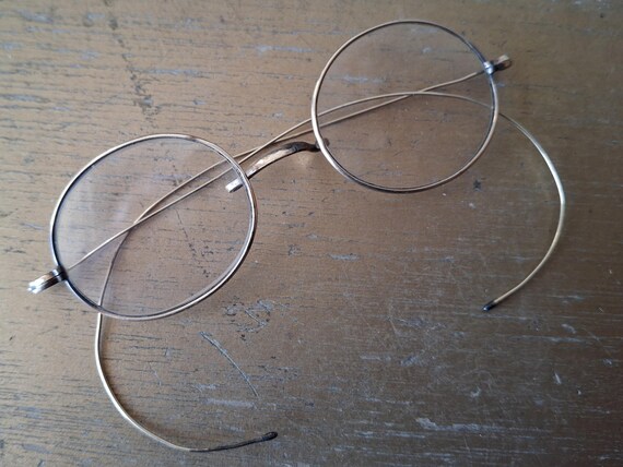 Antique Gold-Filled Childs Wire Rim Spectacles Eyegla… - Gem