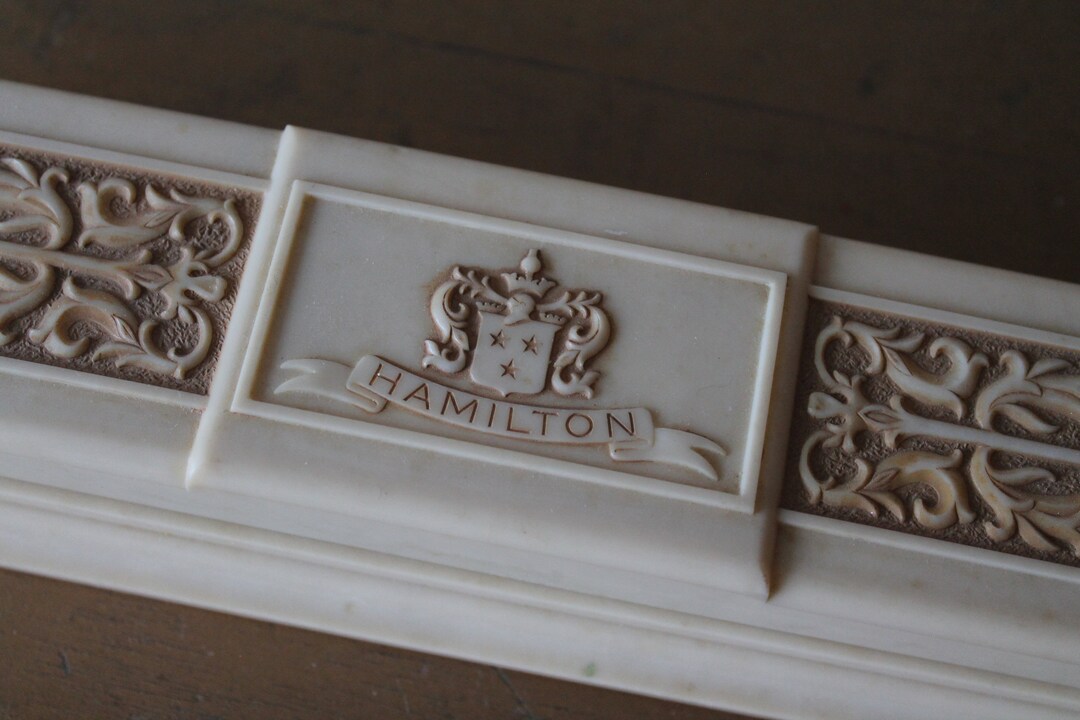 Vintage Hamilton Wrist Watch Display Case W/ Blue Velvet Interior Case ...