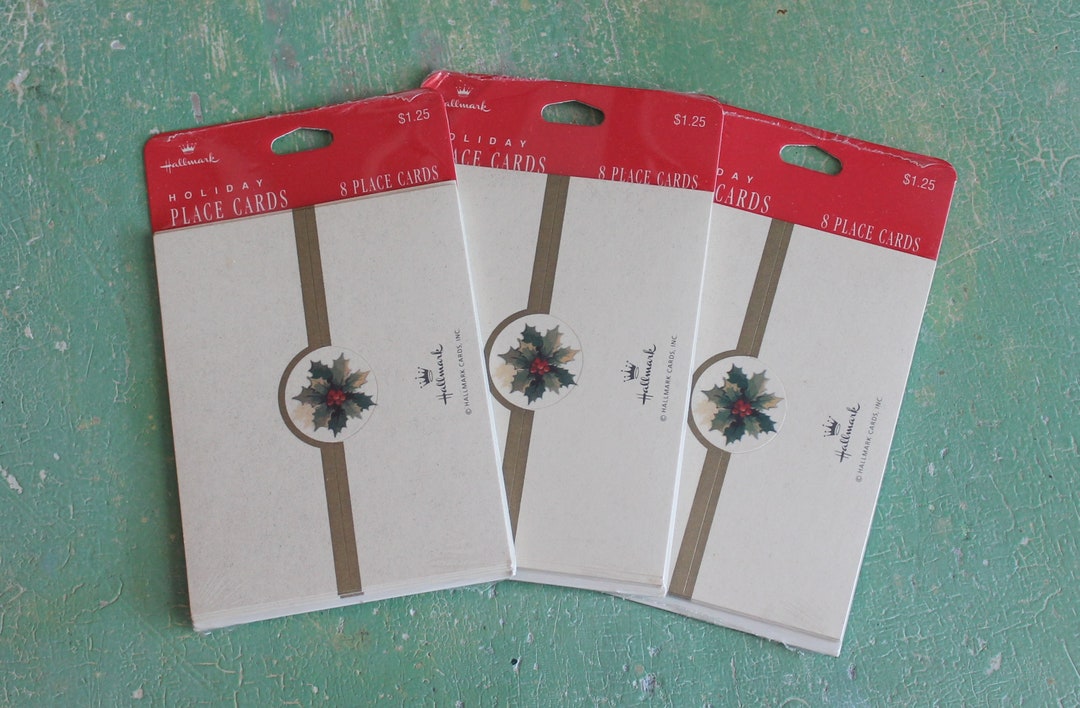 Vintage Hallmark Christmas Place Cards, Vintage Hallmark Holiday Place ...