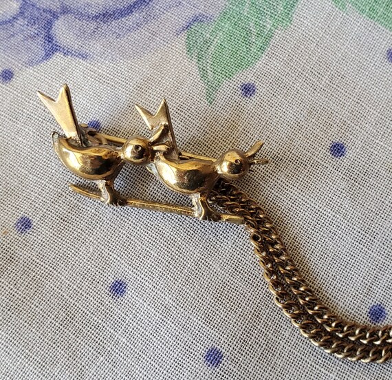 Vintage 1930's Bird Chatelaine Pin, Vintage 1930's Si… - Gem