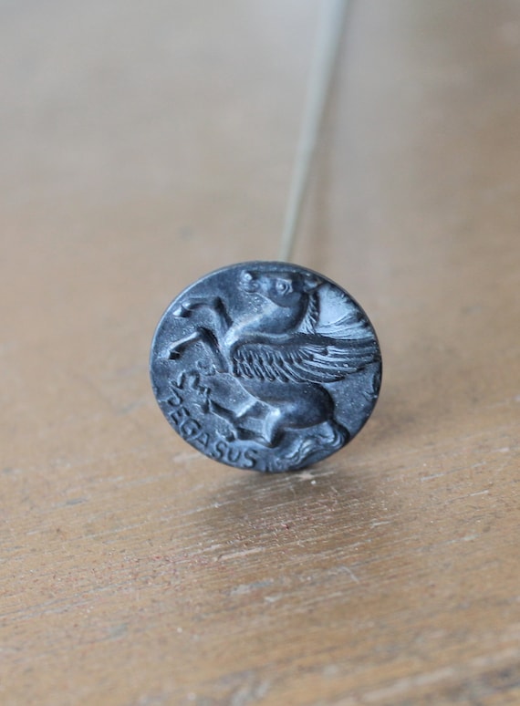 Antique Sterling Pegasus Hat Pin, Antique Sterling Ha… - Gem