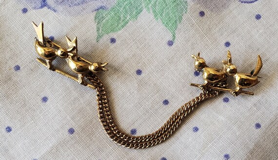Vintage 1930's Bird Chatelaine Pin, Vintage 1930's Si… - Gem