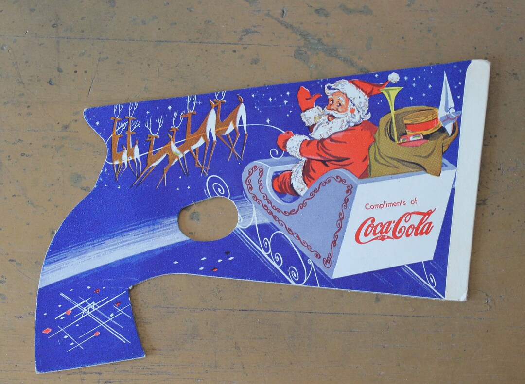 Vintage Coca Cola Paper Pop Gun With Santa, Vintage Coke Pop Gun ...