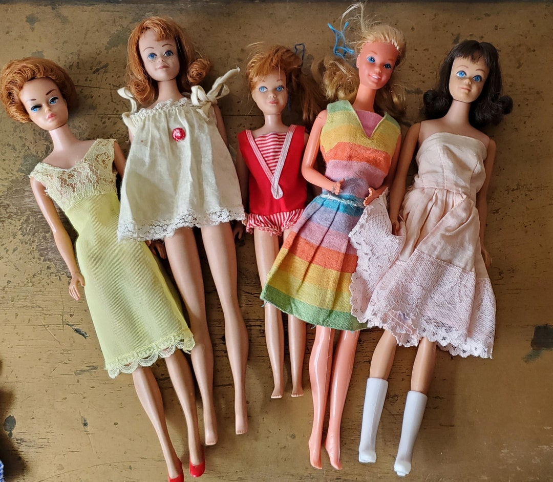Lot of 1960s Vintage Barbie Dolls, Lot of Vintage 1960s Midge Dolls ...