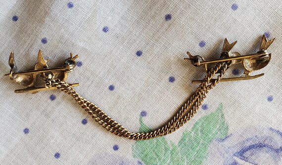 Vintage 1930's Bird Chatelaine Pin, Vintage 1930's Si… - Gem