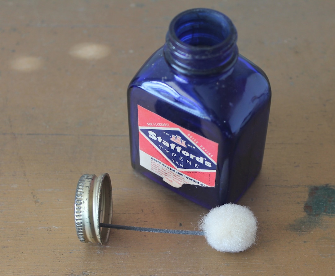 Vintage Stafford's Typene Ink Remover Bottle, Vintage Ink Remover ...