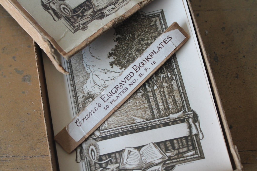 Vintage Crane's Engraved Bookplates, Vintage Bookplates, Vintage Books ...
