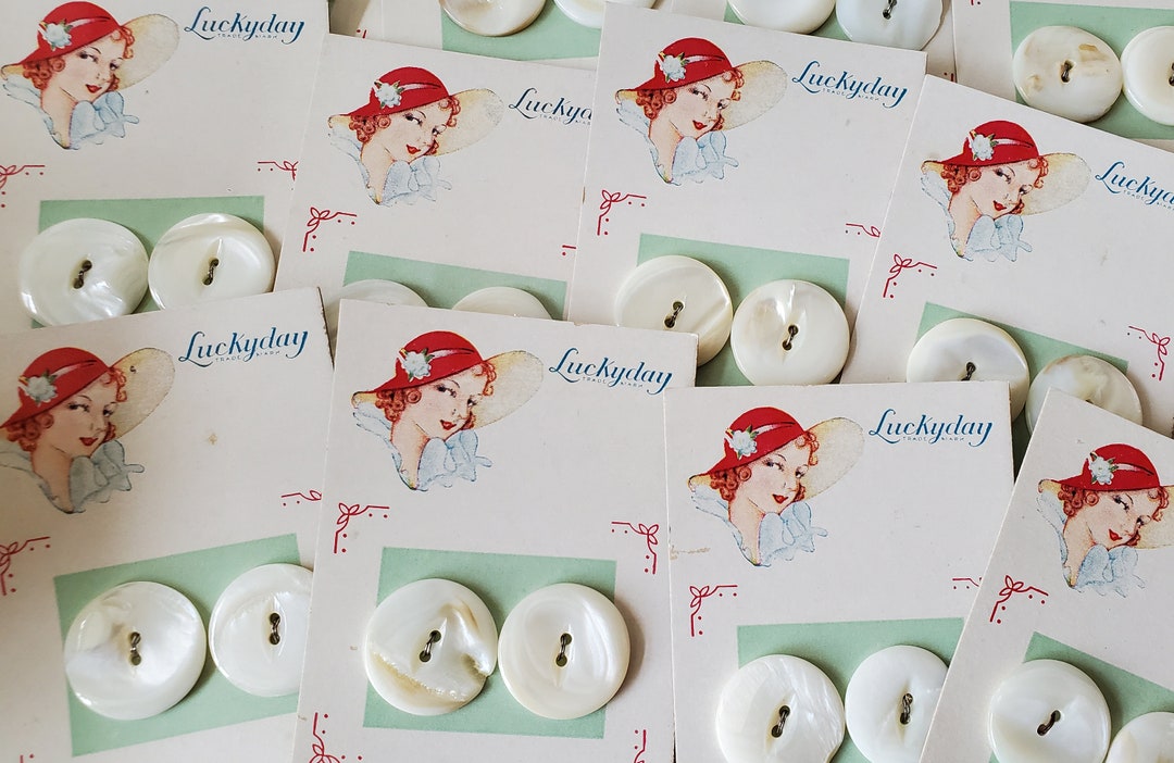 Vintage Luckyday Buttons in Original Box, Vintage Box of Luckyday ...