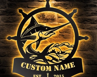 Metal Swordfish Sign - Etsy