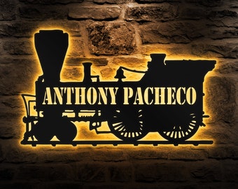 Metal Train Depot Sign - Etsy