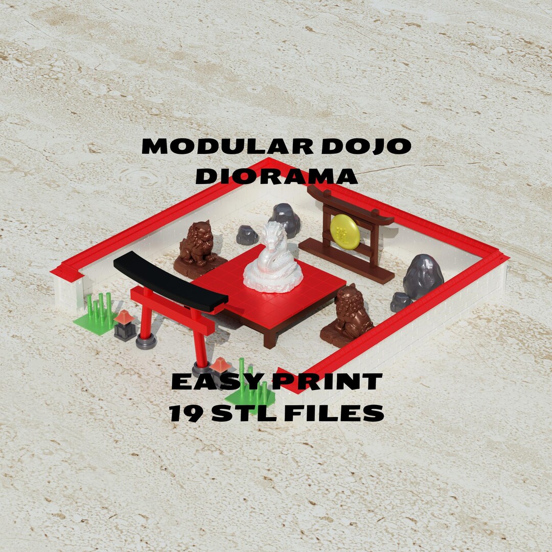 Zen Dojo Diorama STL – Modular Japanese 3D Print Pack - Etsy