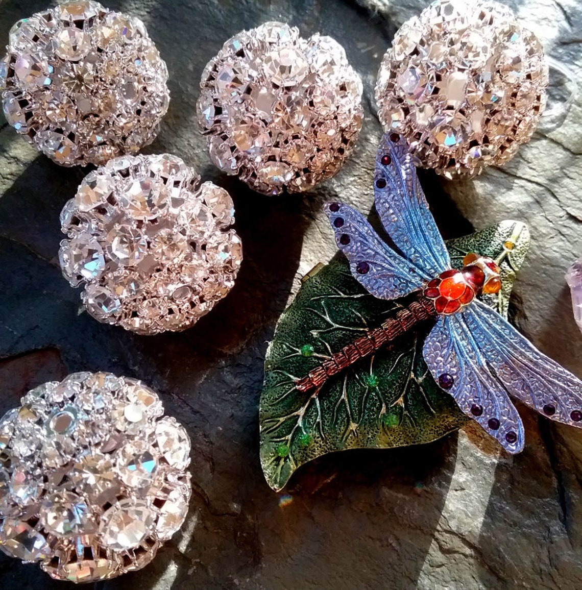 Rhinestone, Crystal Ball, 30mm, Pave, VINTAGE, European Made, Priced ...