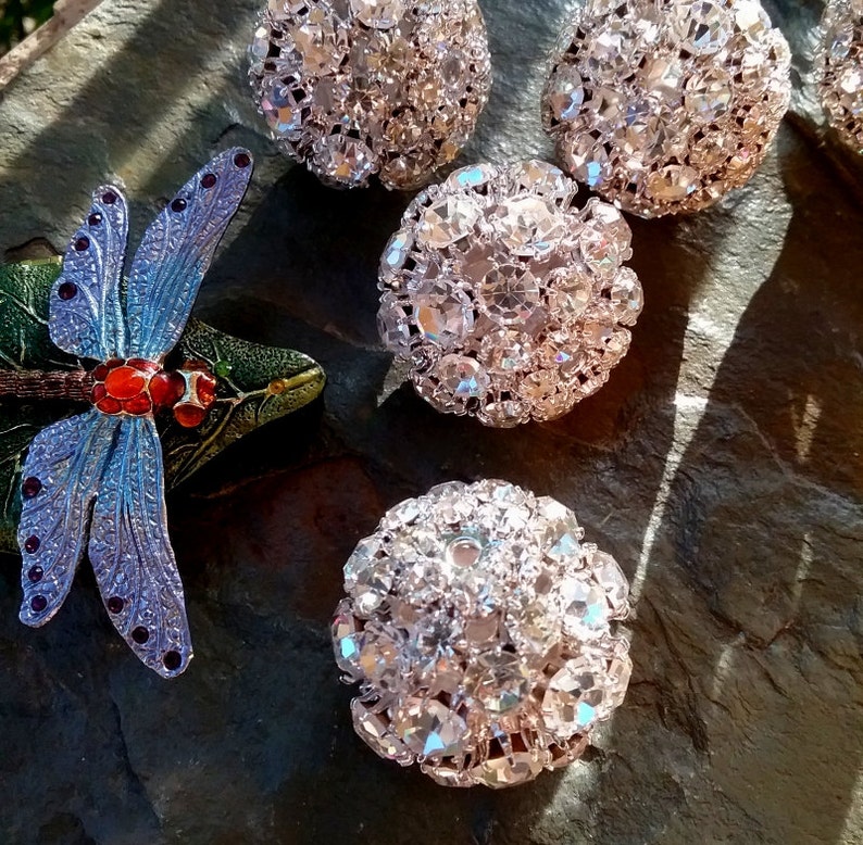 Rhinestone, Crystal Ball, 30mm, Pave, VINTAGE, European Made, Priced ...