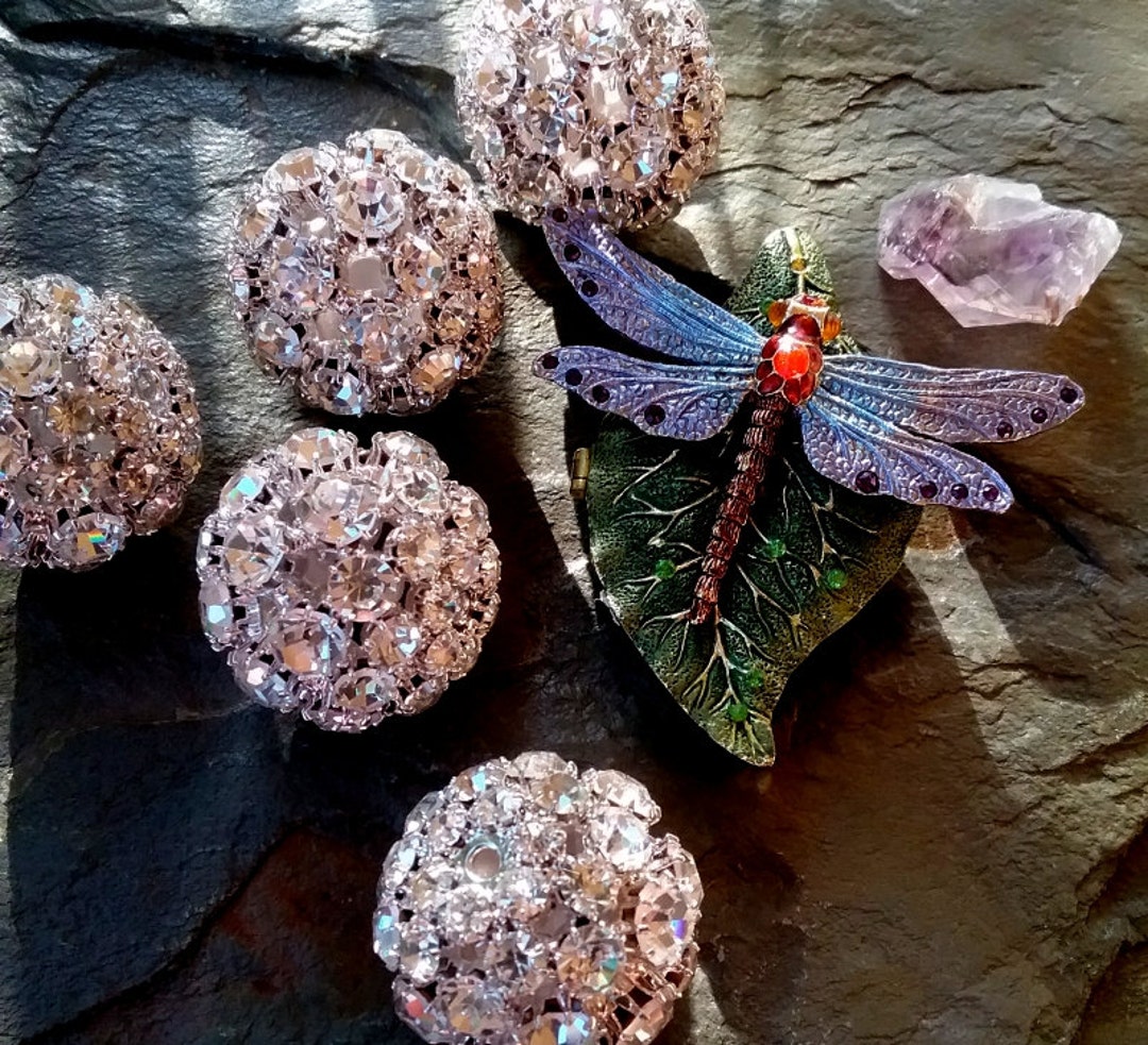 Rhinestone, Crystal Ball, 30mm, Pave, VINTAGE, European Made, Priced ...